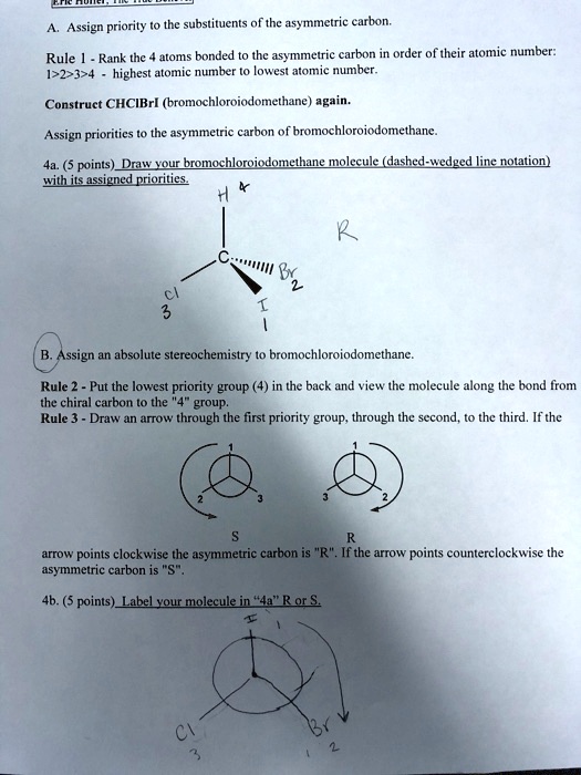 the substituents of the asymmetric cutoon assign priority rank the ...