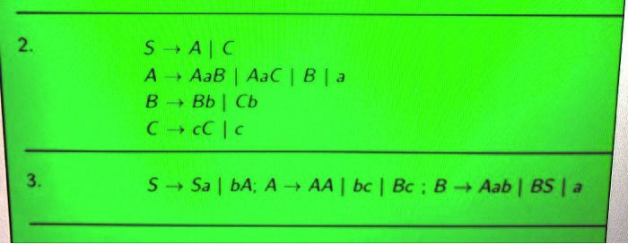 SOLVED: In each of the following, find a Chomsky Normal Form (CNF ... SOLVED: In each of the following, find a Chomsky Normal Form (CNF ...