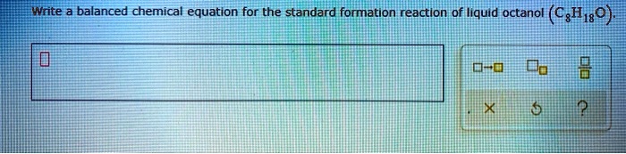 Write a balanced chemical equation for the standard...