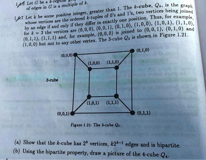 146 let g be g s mu of edges in g is multiple of k k cube qk is the than 1 the graph integer ...