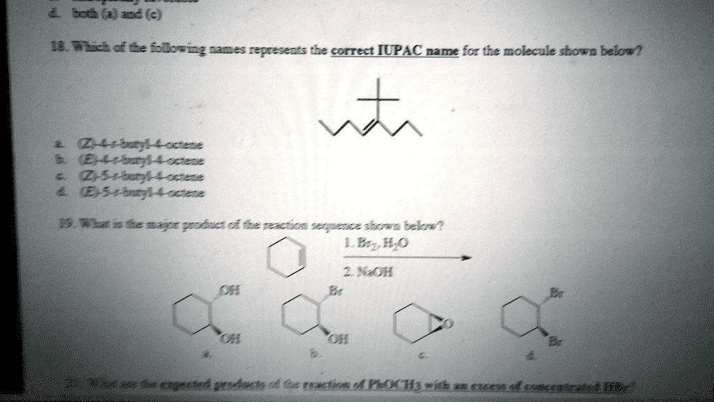 SOLVED: '9. Given that dehydration reactions typically proceed by an E1 ...