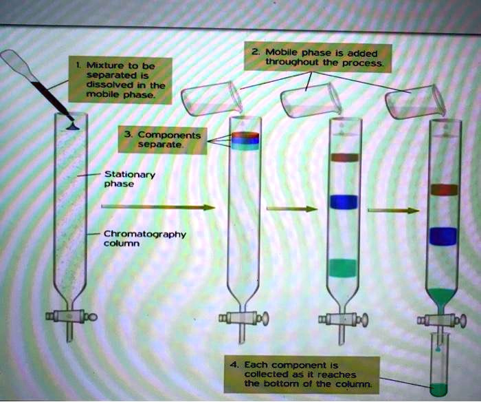 1. Mixture to be separated is dissolved in the mobile phase. 3 ...