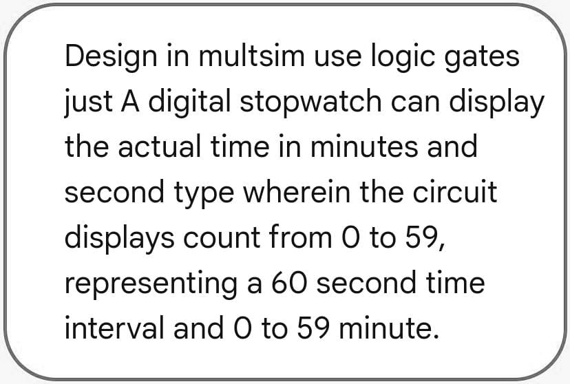 SOLVED: Text: Design in Multisim using logic gates. Just a digital ...