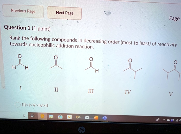 Solved Rank The Following Compounds In Decreasing Order Most Reactive