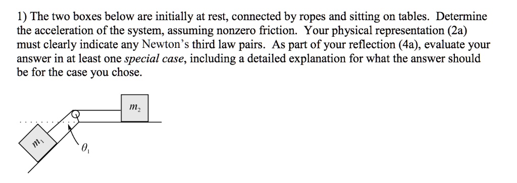 1 the two boxes below are initially at rest connected by ropes and ...