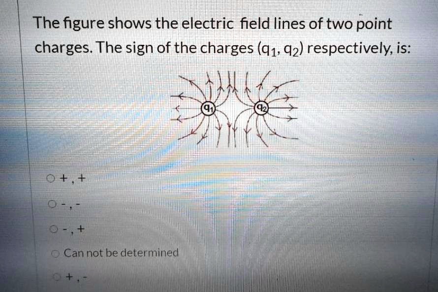 SOLVED: The figure shows the electric field lines of two point charges ...