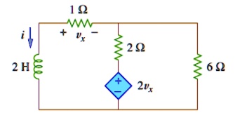 SOLVED: For the circuit in the figure, calculate the current i in the inductor and the voltage ...