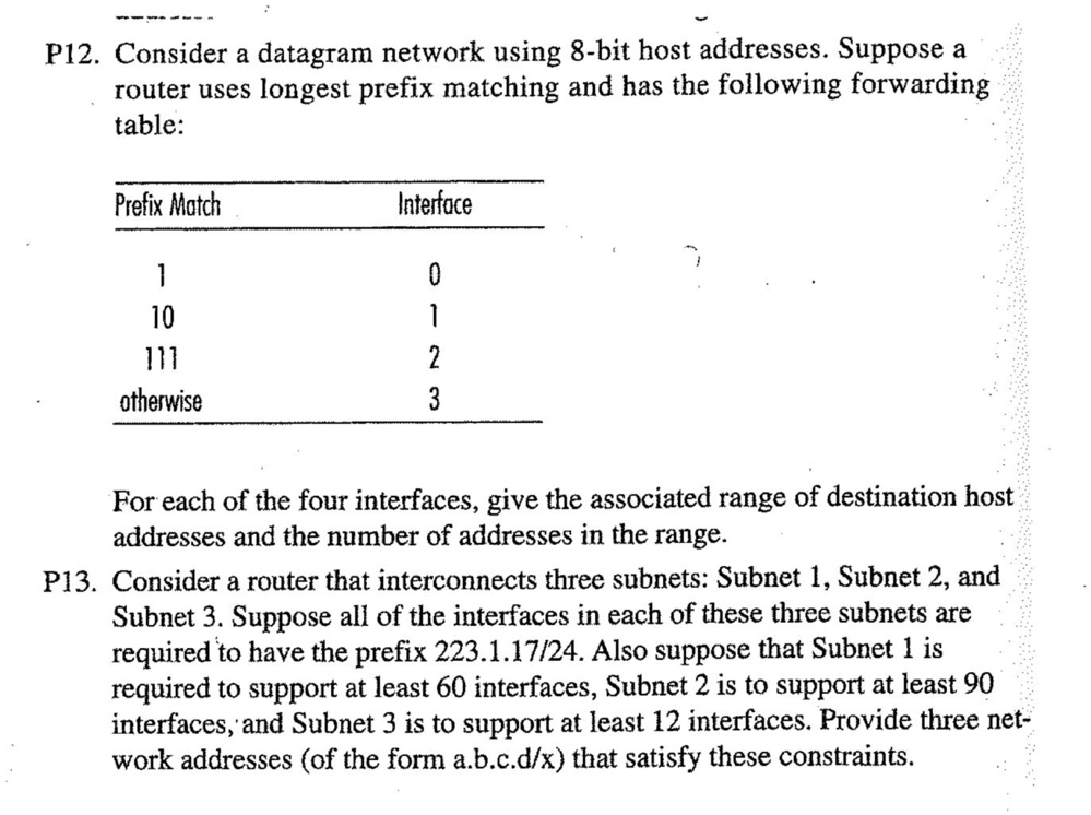 SOLVED: Computer network diagram and subnet problem P12. Consider a ... SOLVED: Computer network diagram and subnet problem P12. Consider a ...