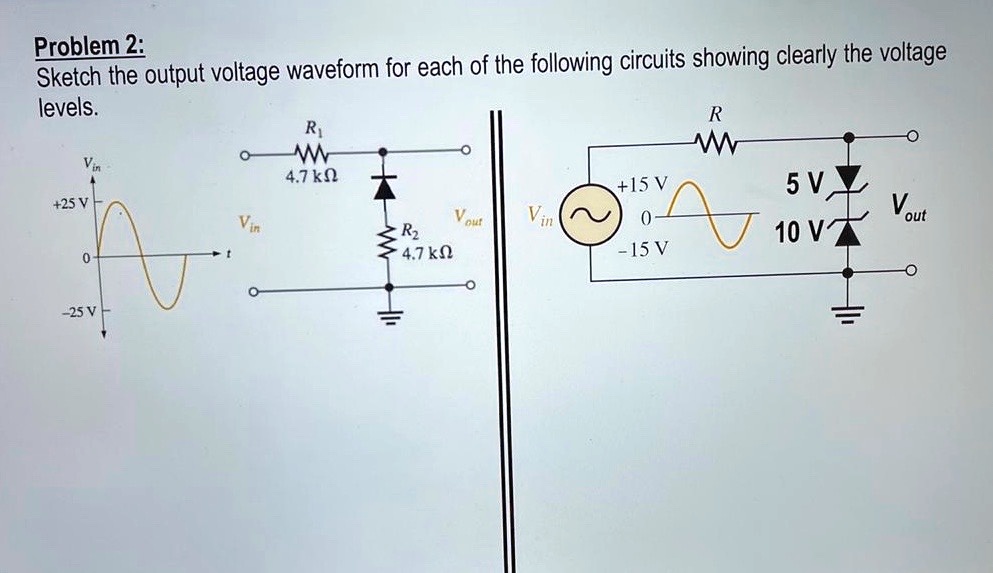 Solved Problem 2 Sketch The Output Voltage Waveform For Each Of The 9602