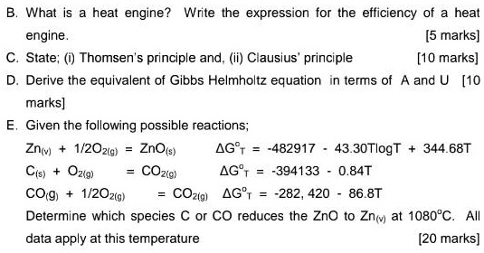 SOLVED: What is heat engine? Write the expression for the efficiency of ...
