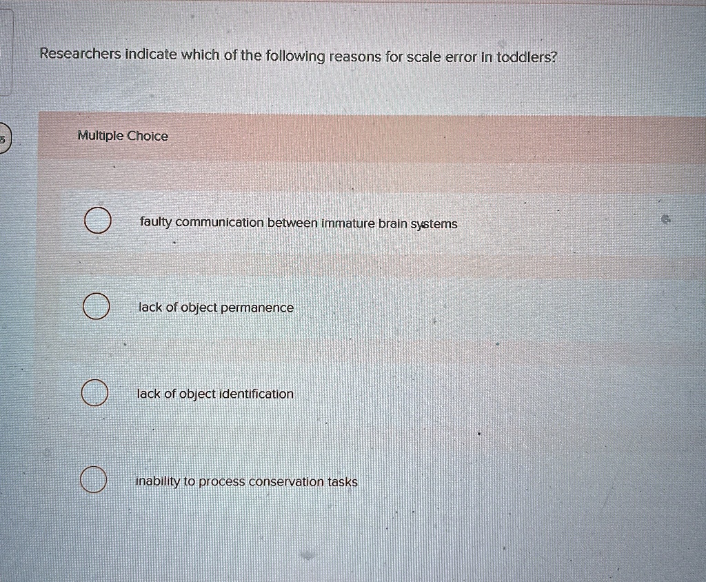 researchers indicate which of the following reasons for scale error in ...