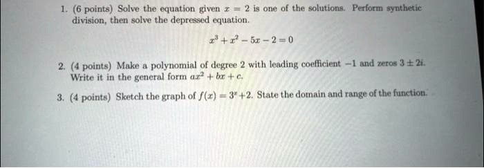 SOLVED: those 3 please (6 points) Solve the equation given I is one of ...