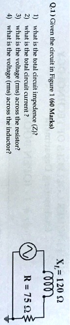 SOLVED: 2 what is the voltage (rms) across the inductor? what is the ...