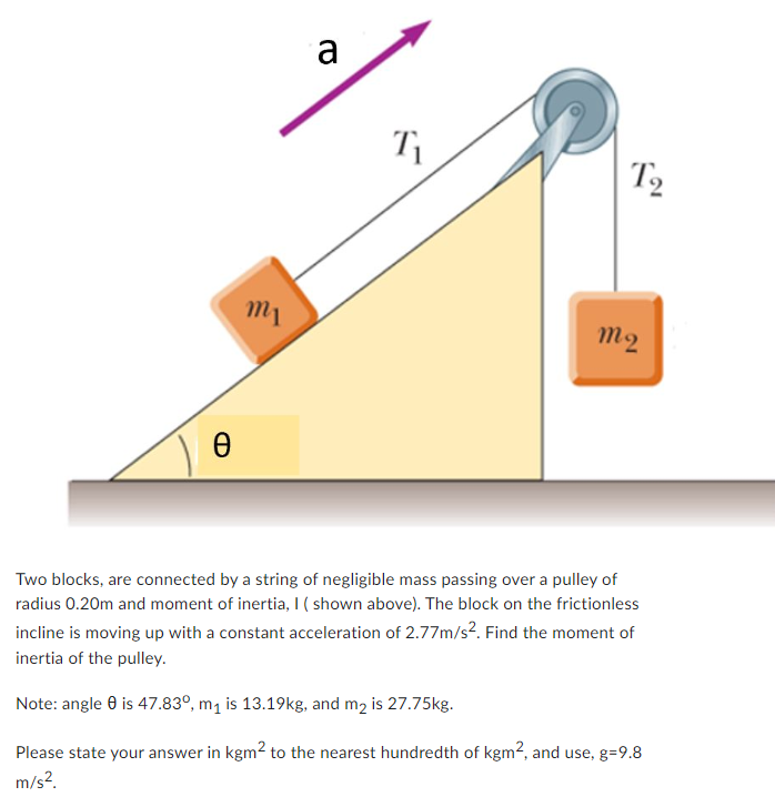 [GET ANSWER] Two blocks, are connected by a string of negligible mass ...