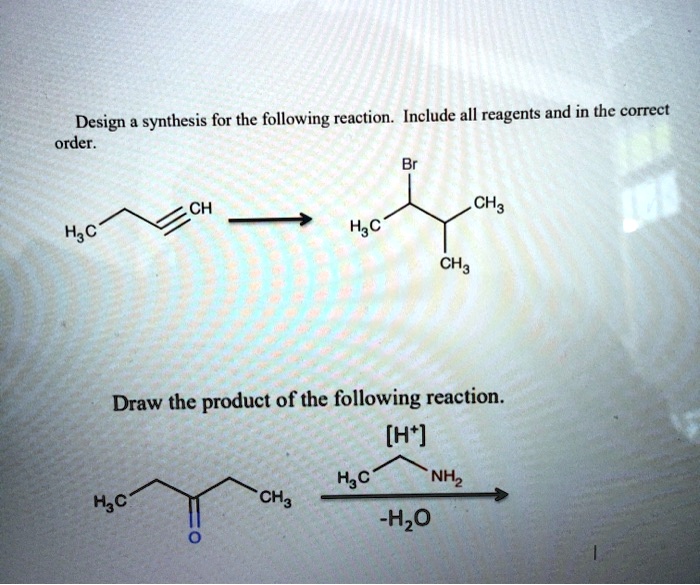 SOLVED: Design synthesis for the following reaction: Include all reagents and in the correct ...