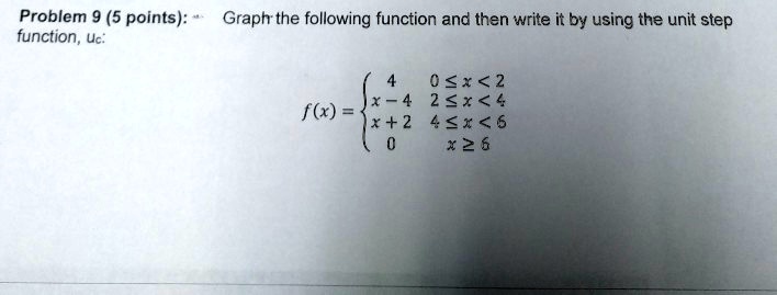 SOLVED: Problem 9 (5 points): Graph the following function and then ... SOLVED: Problem 9 (5 points): Graph the following function and then ...