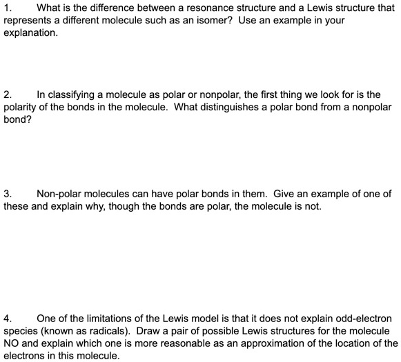 1 what is the difference between a resonance structure and a lewis ...
