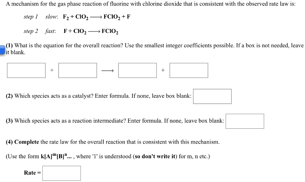 A mechanism for the gas phase reaction of fluorine with chlorine ...