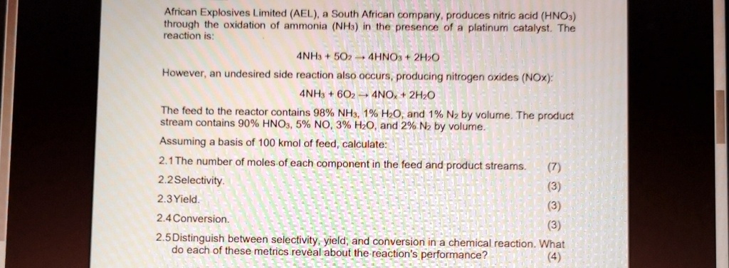 african explosives limited ael a south african company produces nitric ...