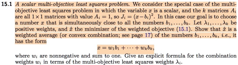Solved 151 Scalar Multi Objective Least Squares Problem We Consider