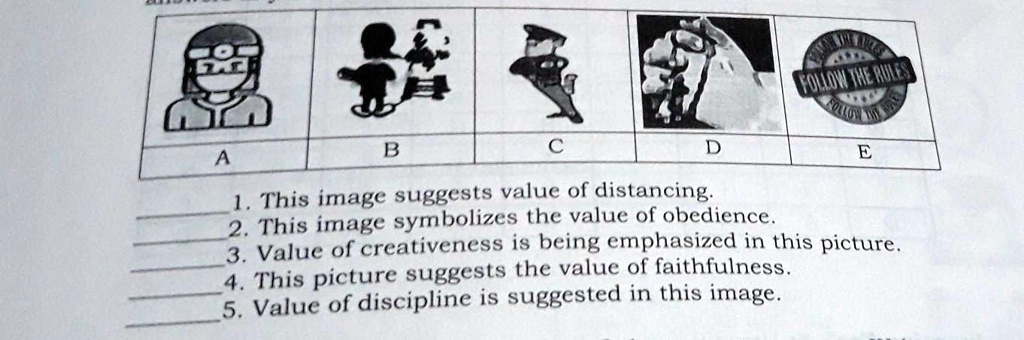 SOLVED: 'Learning Task 5: Choose the letter of the picture in the columns that correspond to the ...