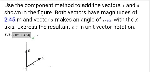 use the component method to add the vectors and shown in the figure ...