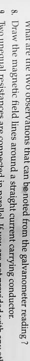 'Draw the magnetic field lines around a straight current carrying ...