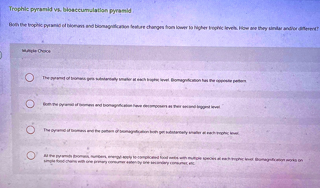 trophic pyramid vs bioaccumulation pyramid both the trophic pyramid of ...