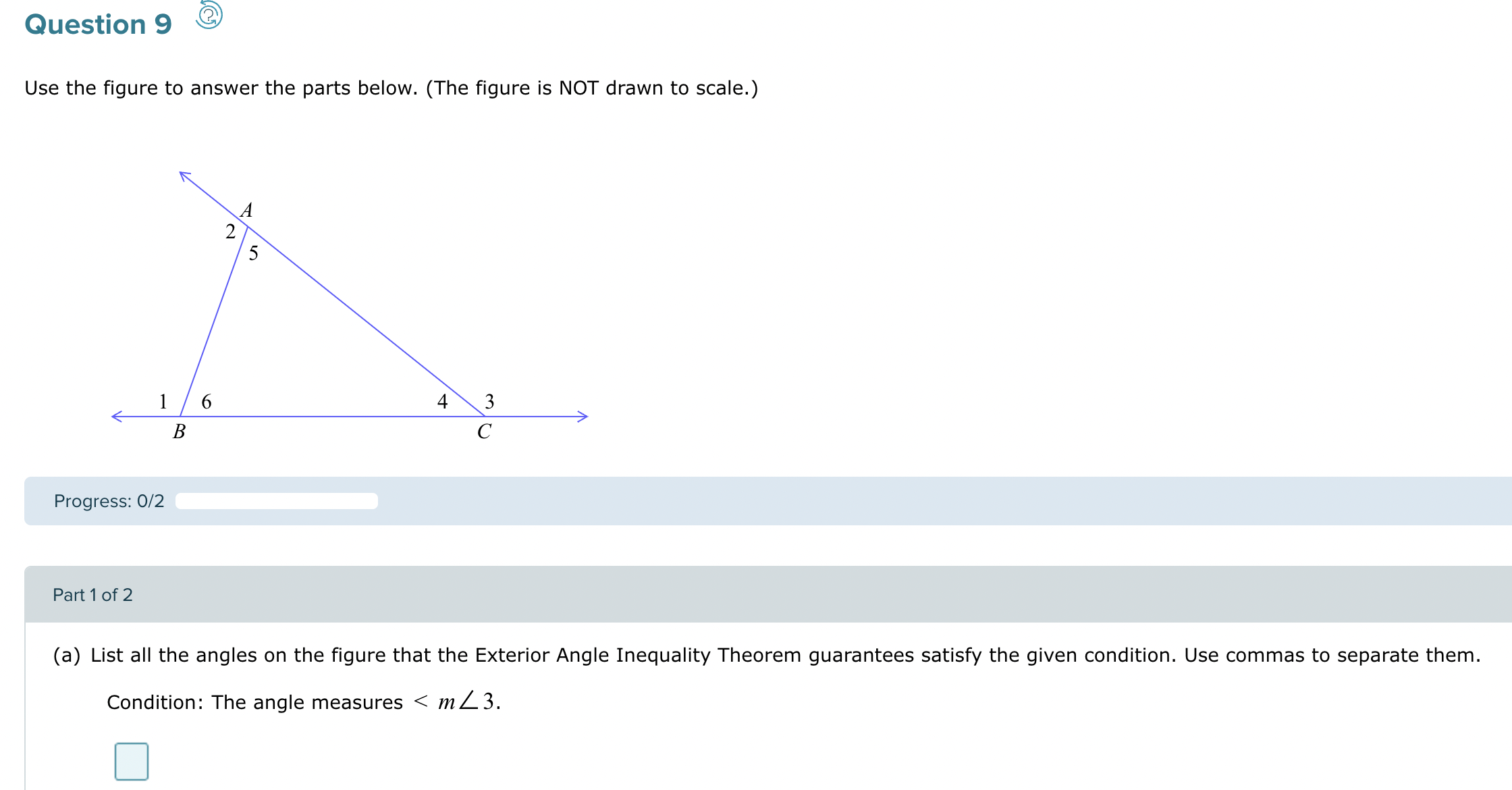 SOLVED: Question 9 Use the figure to answer the parts below. (The figure is NOT drawn to scale ...
