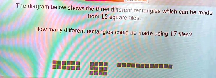 The diagram below shows the three different rectangles which can be ... The diagram below shows the three different rectangles which can be ...