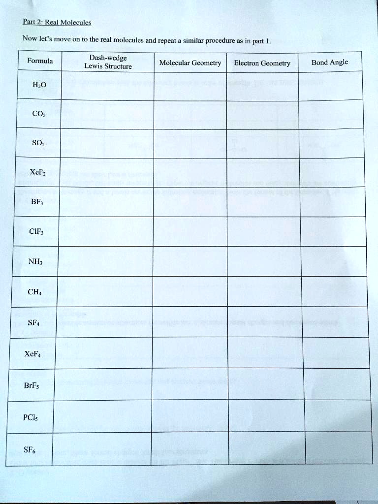 SOLVED:Pan 2 Real Molecules Now let*$ move O t0 the real molecules and ...
