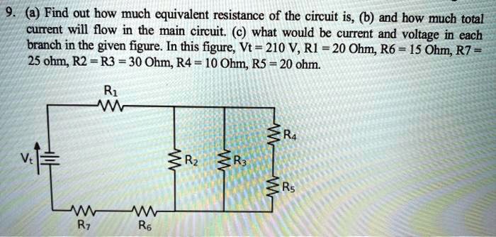 SOLVED: (@) Find out how much cquivalent resistance of the circuit is ...