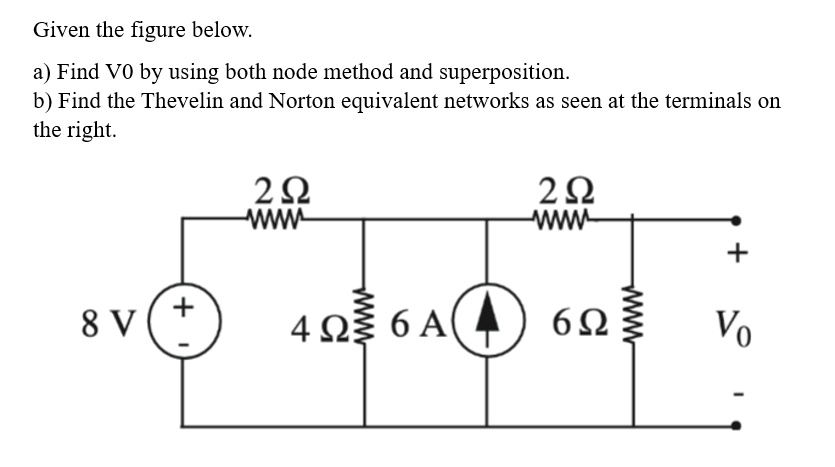 Given The Figure Below A Find V0 By Using Both Node Method And 4712