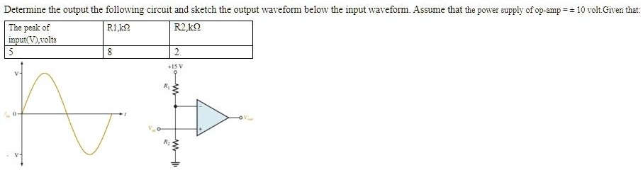 Solved Determine The Output The Following Circuit And Sketch The Output Waveform Below The