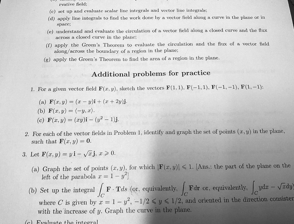SOLVED: Conservative field: (c) set up and evaluate scalar line ... SOLVED: Conservative field: (c) set up and evaluate scalar line ...