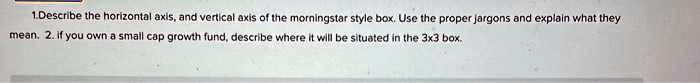 SOLVED: 1. Describe the horizontal axis and vertical axis of the ...