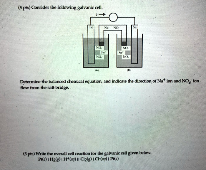 SOLVED: (5 pts) Consider the following galvanic cell. A 1o Ao Nu ...