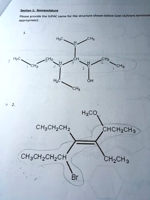 SOLVED: What is the correct IUPAC names for these compounds? I have such a hard time naming the ...