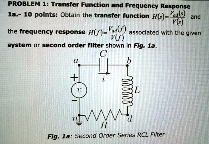 SOLVED: HELP!!! PROBLEM 1:Transfer Function and Frequency Response Vaa(s) and v(s) VaaS ...