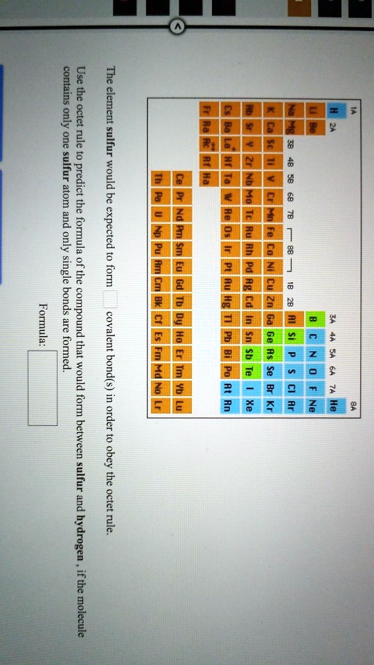 SOLVED: The only element to obey the octet rule is sulfur. Sulfur can ...