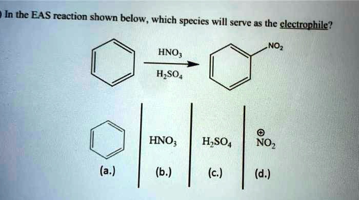 [GET ANSWER] In the EAS reaction shown below, which species will serve ...
