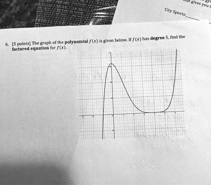 SOLVED: If f (x) has degree 5, find the [5 points] The graph of the ...