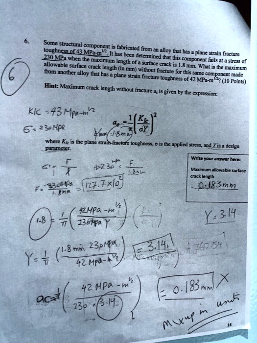 SOLVED: Some structural component is fabricated from an alloy that has ...