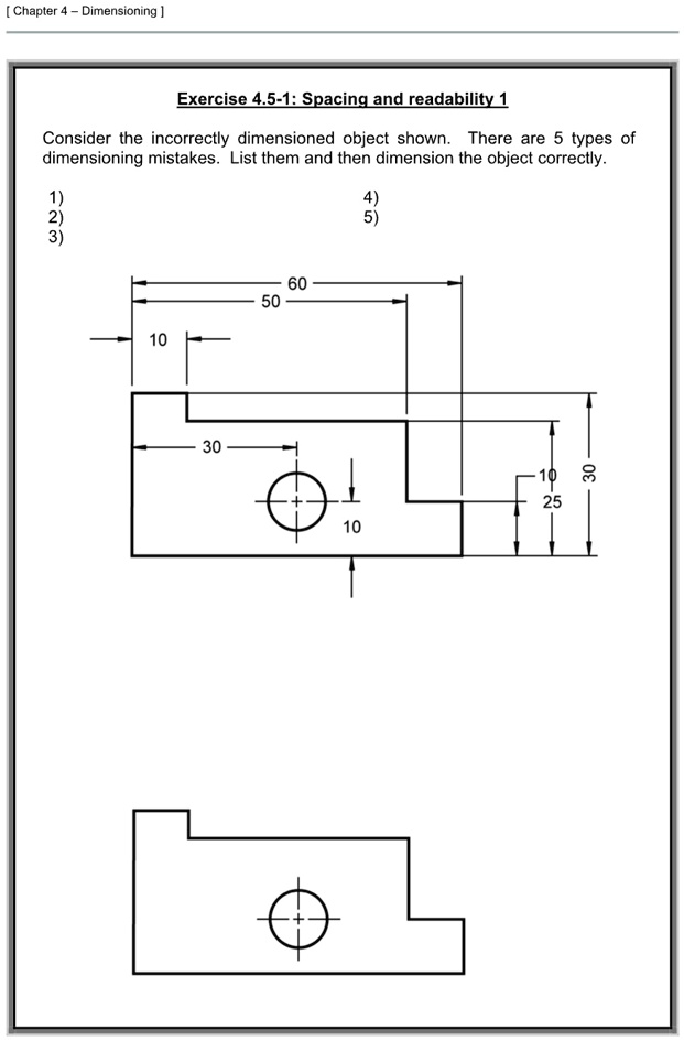 chapter 4 dimensioning exercise 45 1 spacing and readability 1 consider ...