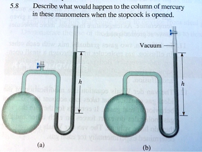 SOLVED: 5.8 Describe what would happen to the column of mercury in ...