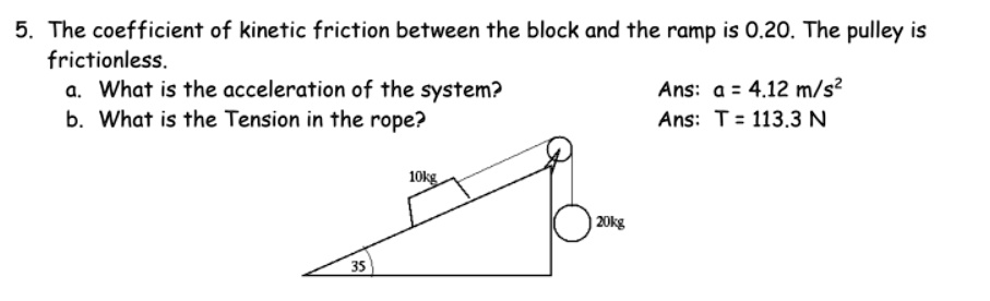 SOLVED: The coefficient of kinetic friction between the block and the ...