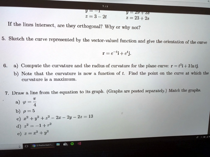 SOLVED: 13 - & = 2 2 = 23+ 28 041 JI Jines intersect; are they ...