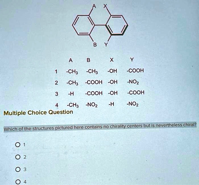 SOLVED: CH3 CH3 OH CH3 COOH OH -H COOH OH COOH NOz COOH CH3 NOz Multiple Choice Question NOz ...