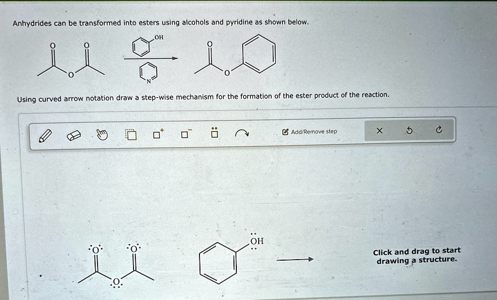 anhydrides can be transformed into esters using alcohols and pyridine as shown below oh 10 using ...