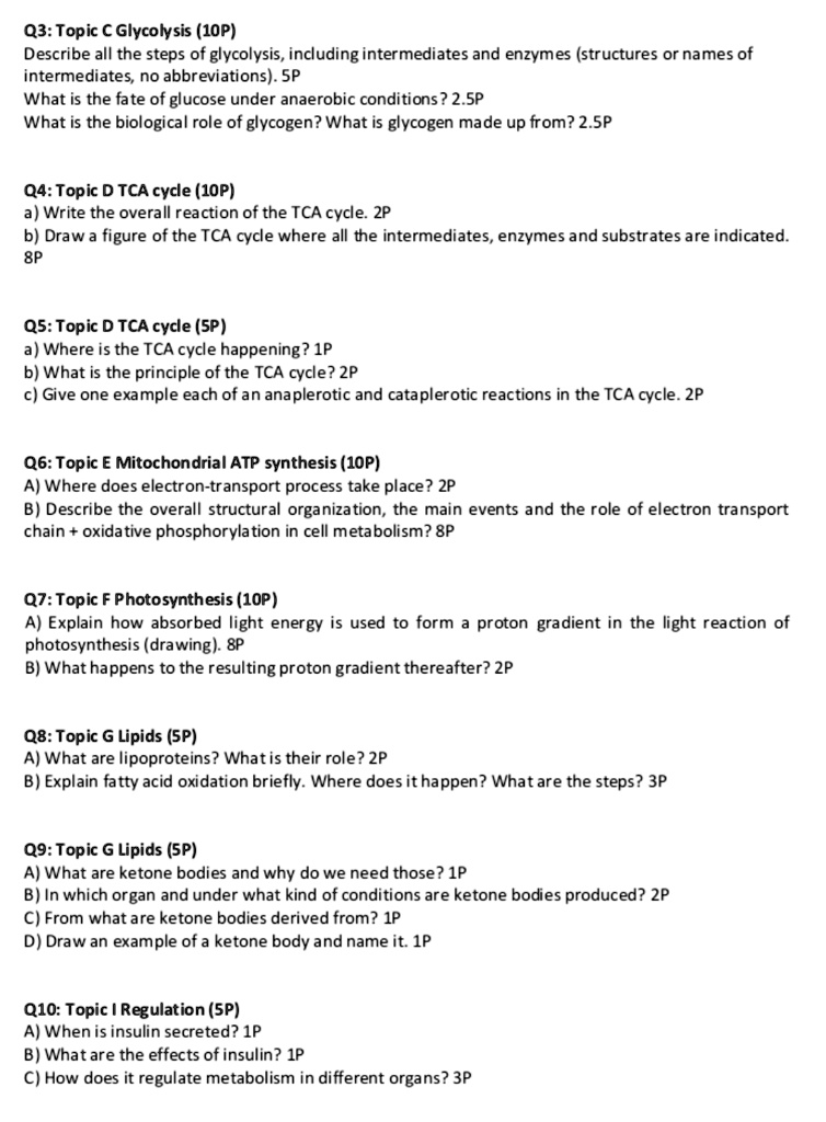 SOLVED: Text: 03: Topic - Glycolysis (10P) Describe all the steps of ...